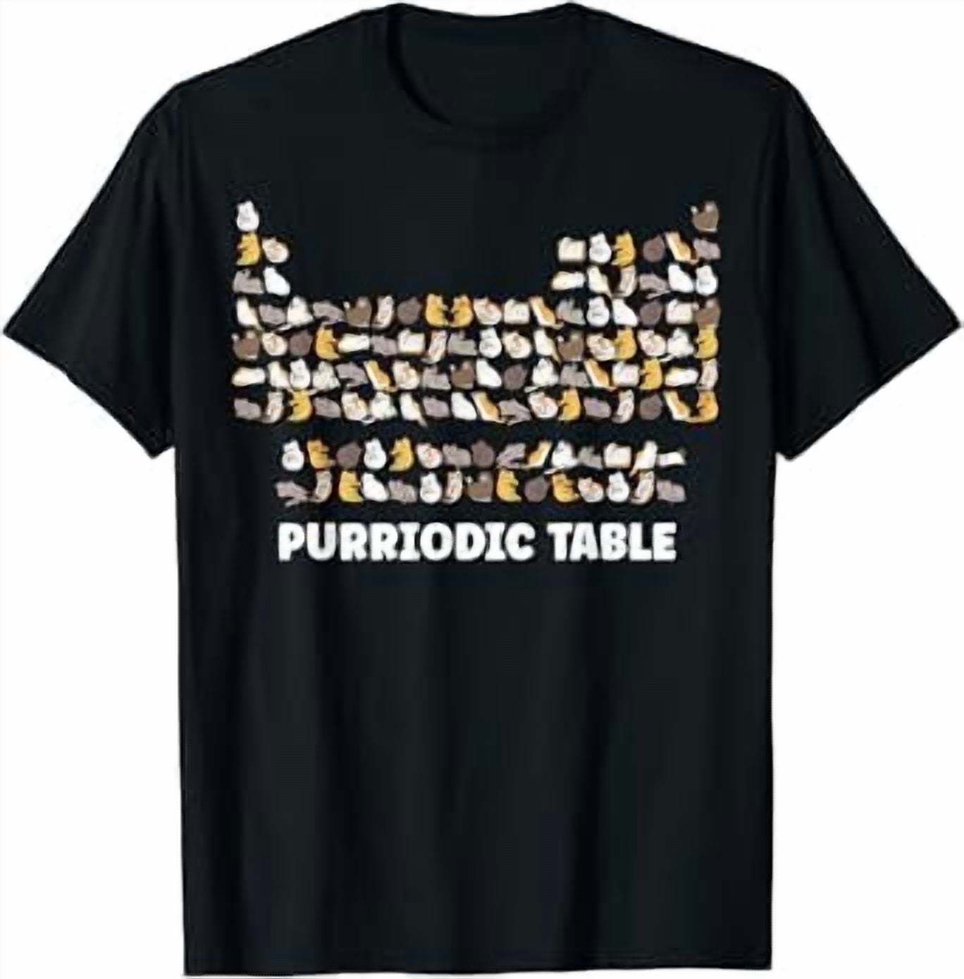 Cat Periodic Table Chemistry Science Gifts For Cat Dad Mom T-Shirt ...