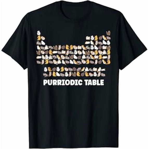 Cat Periodic Table Chemistry Science Gifts For Cat Dad Mom T-Shirt ...