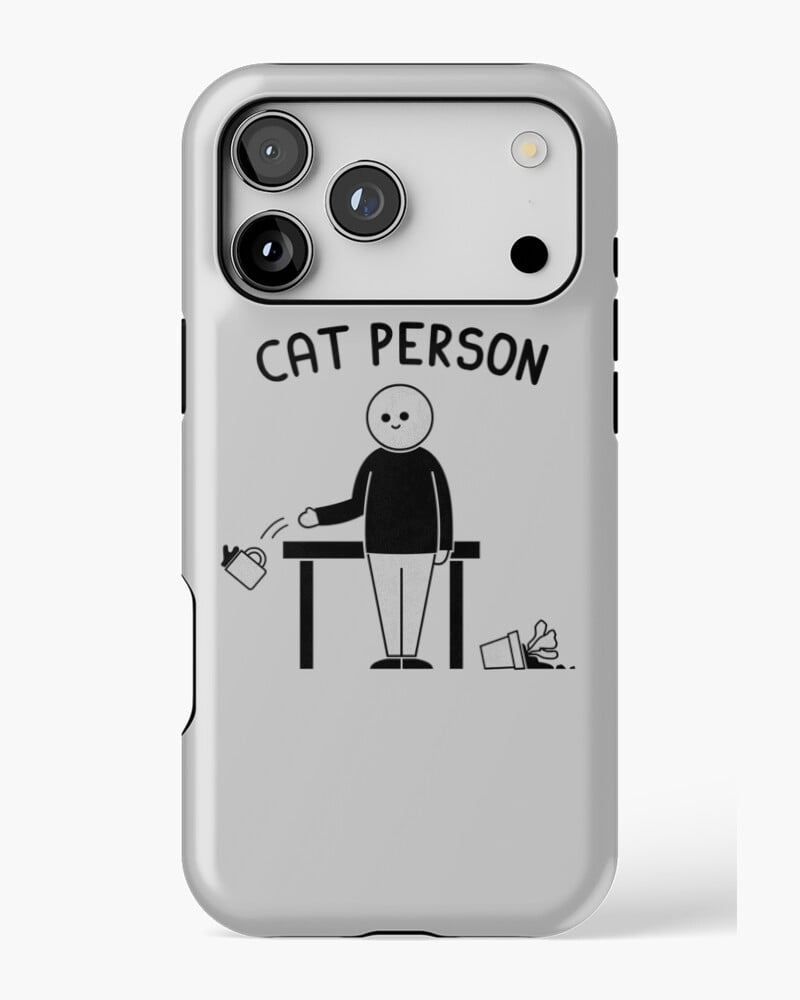 Cat Person H1481 Premium Durable Case for iPhone 17 16 15 14 13 12 11 ...