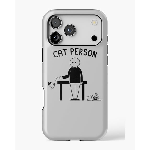 Cat Person H1481 Premium Durable Case for iPhone 17 16 15 14 13 12 11 ...