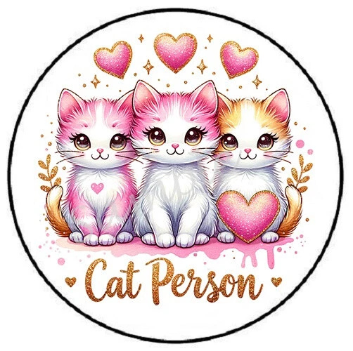 Cat Person Stickers Party Favors Phone Decal Water Bottle Stickers Car ...