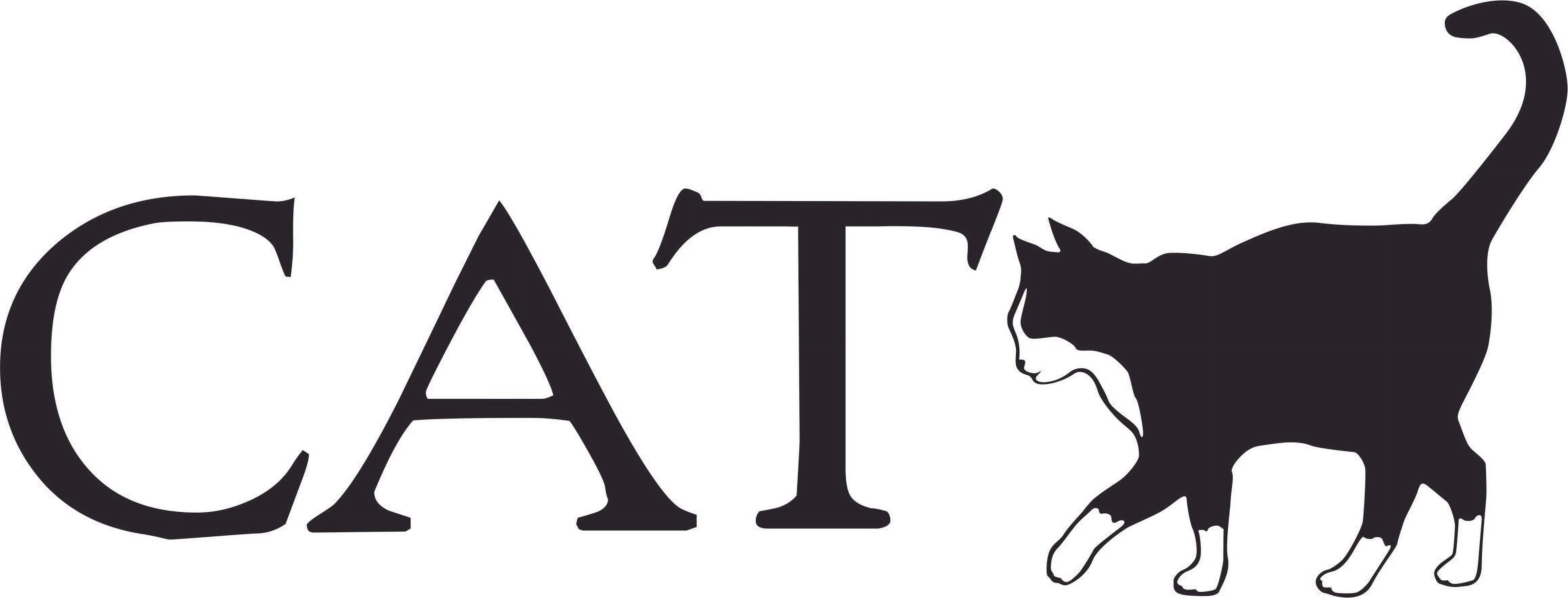 Cat Pet Animal Picture Signs Lettering Wall Sticker Art Design Decal ...