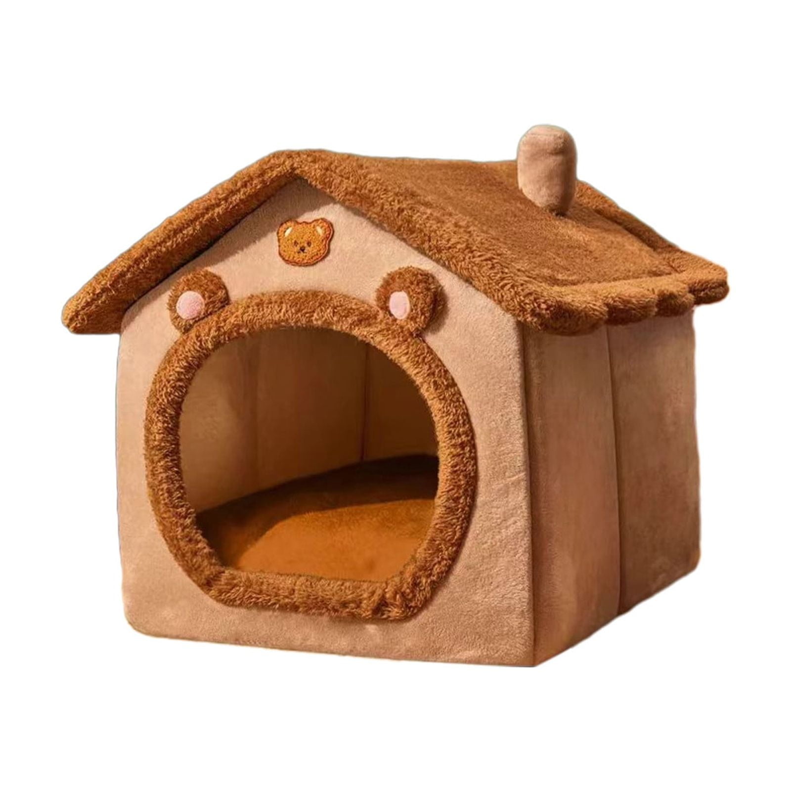 Cat Pet Bed Cave- Indoor Enclosed Covered Cavern/House Foldable Cat ...