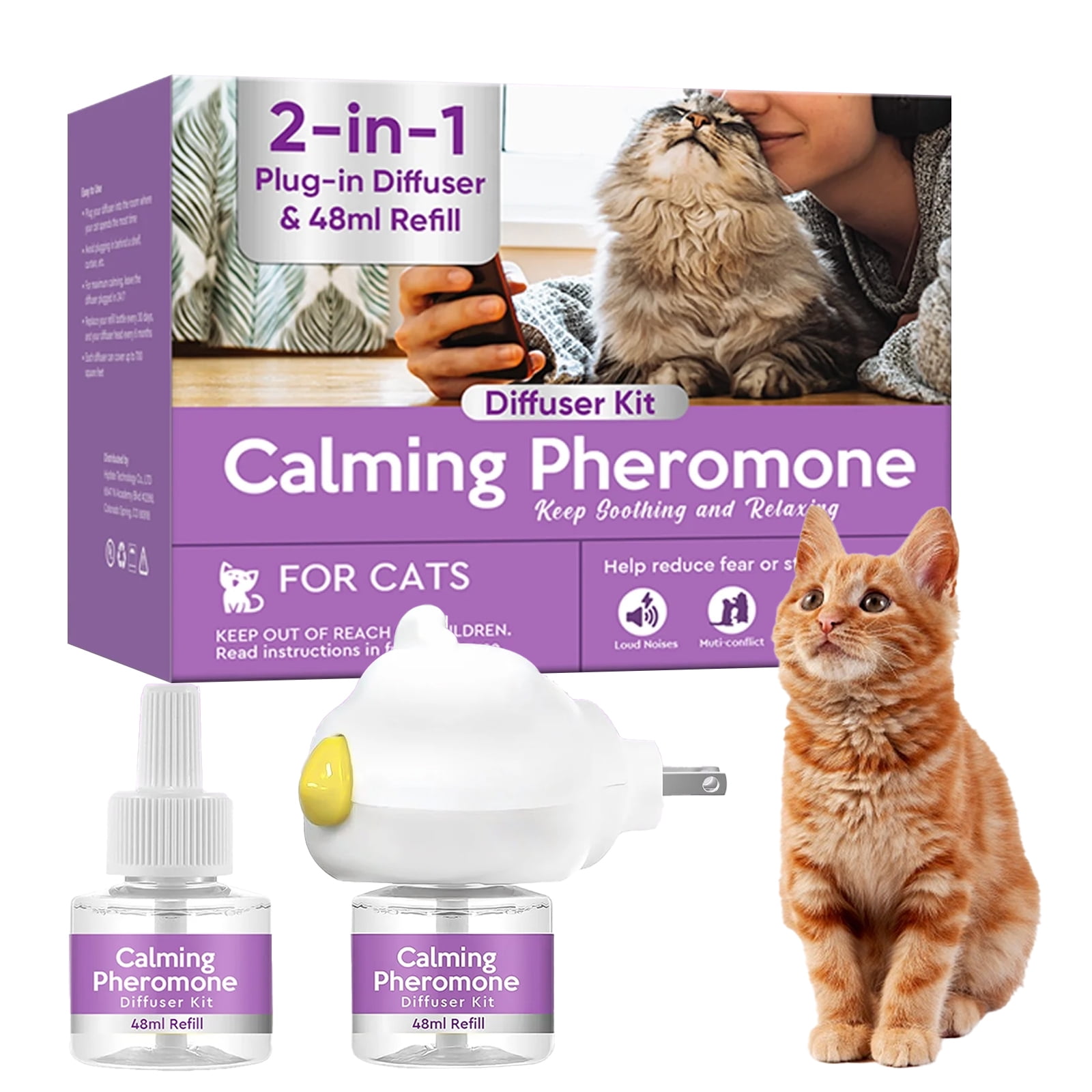 Walmart Cat Pheromones Calming Diffuser, Relax Plug, Refill Feline ...