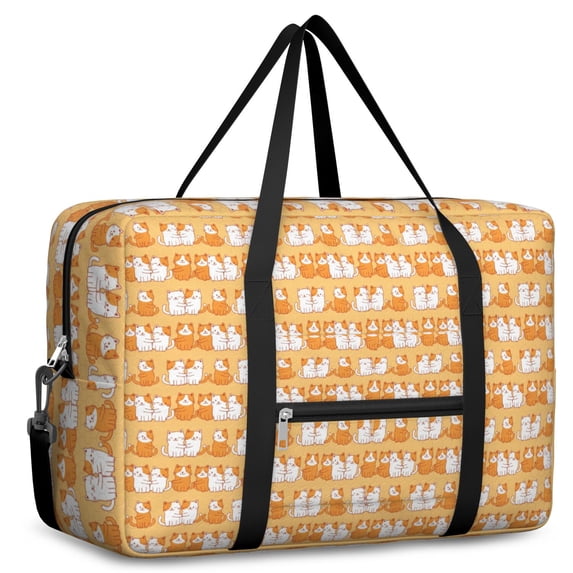 Cat Pictures Travel Duffle Bag, Waterproof Weekender Carry On Tote Bags ...