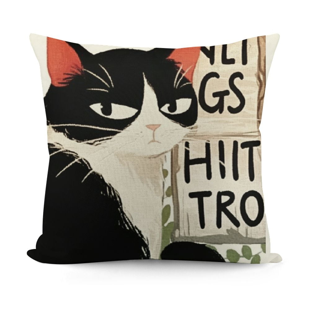 Cat Pillow Case Funny Gift for Cat Lovers Cat Mom Gifts Cat Decor, It's ...