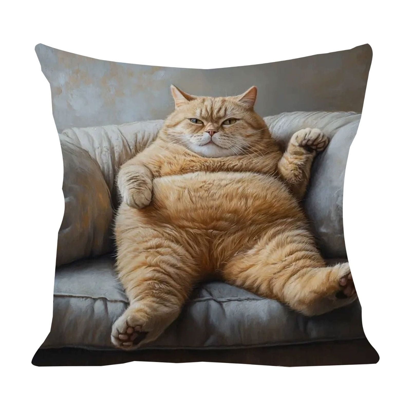 Cat Pillow Cover 18x18 Inch Square, Cats Design, Sofa Decorative Living ...