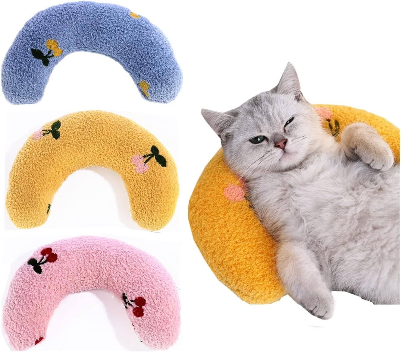 Real Littles Fluffy Kitten's Small Sleeping Cat Pillow, Banana Donut ...
