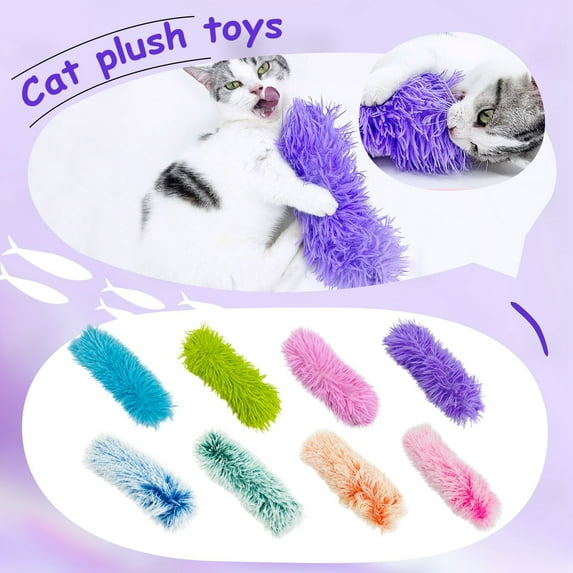 Cat Pillow Toy with Catnip, Interactive and Soft for Teething, Promotes ...