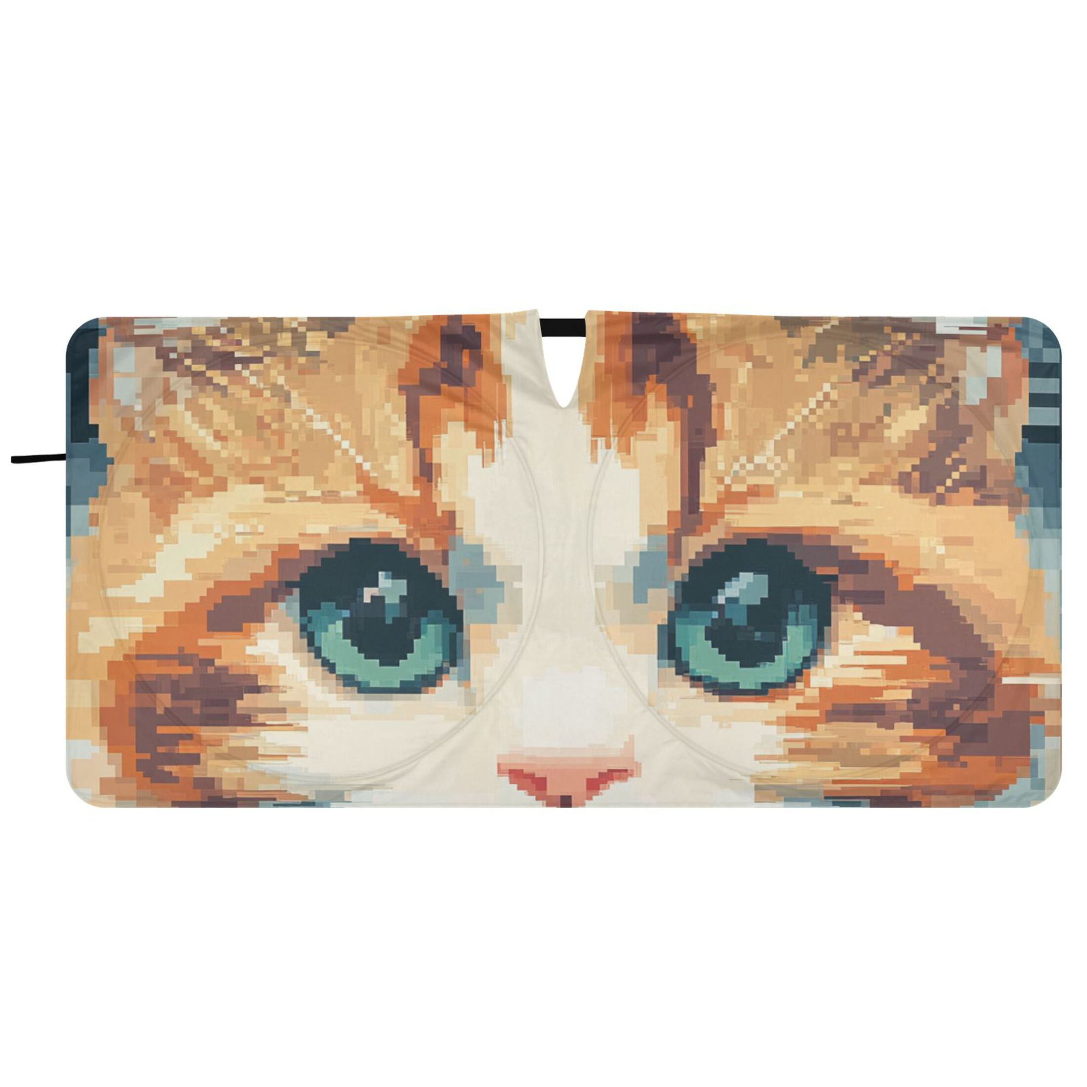 Cat Pixel Car Windshield Sun Shade Foldable Front Window Shades Cover ...