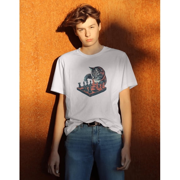 Cat Playing Chess T Shirt, Master Board Game Shirt For Dads And Uncles ...