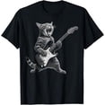 Cat Playing Guitar Rock Star Rock and Roll For Men Women Kid T-Shirt ...