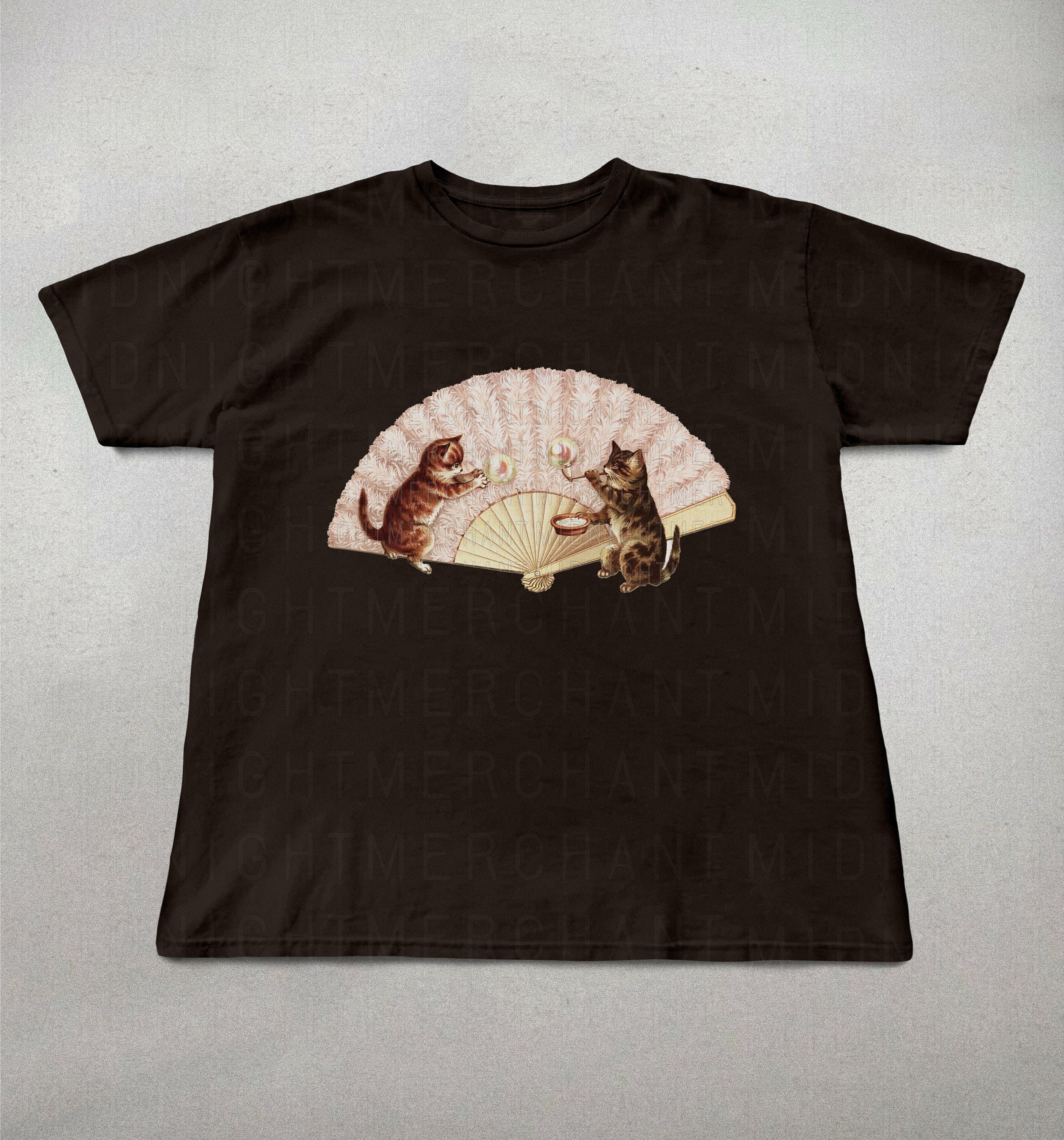 Cat Playing T-Shirt, Unisex Cotton Shirts, Cute Shirts, Gifts for cat ...