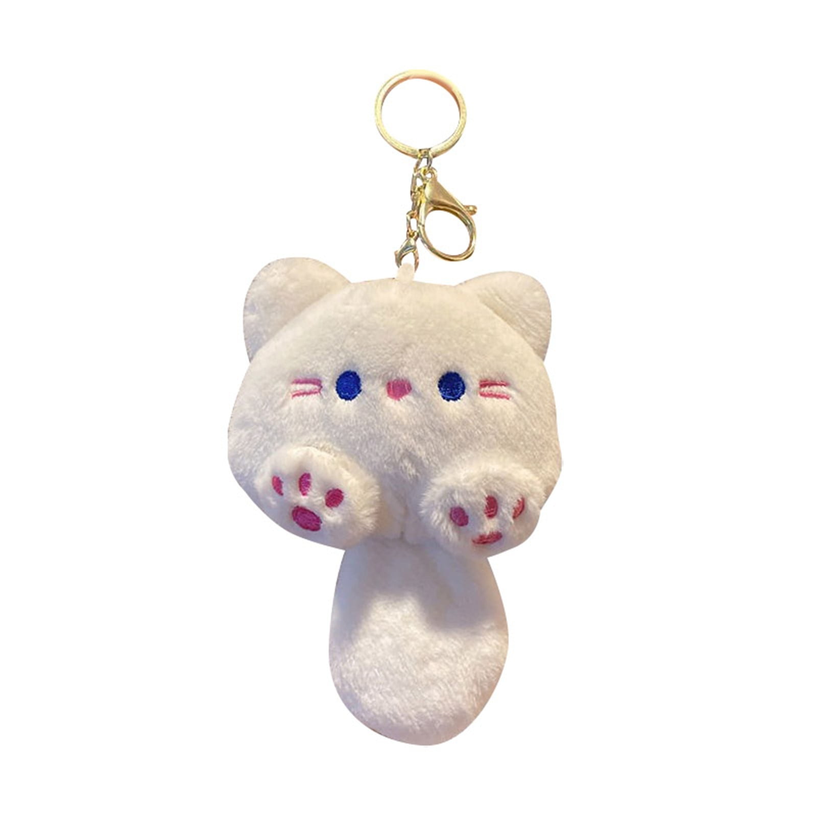 Cat Plush Keychain,Cute Plushie Keychain,Plush Cat Pendant With ...