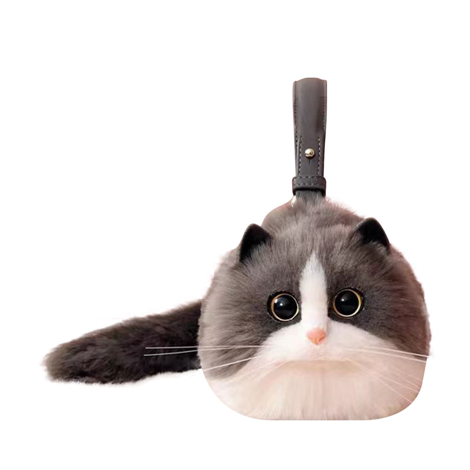 Cat Plush Shoulder Bag Furry Cat Purse Purse Cat Bag Spacious Design ...