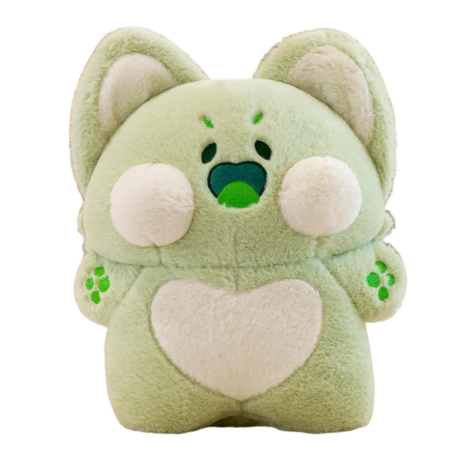 Cat Plush Toy Cute Smiling Kitten Lovely Cartoon Doll Fluffy Hugging ...