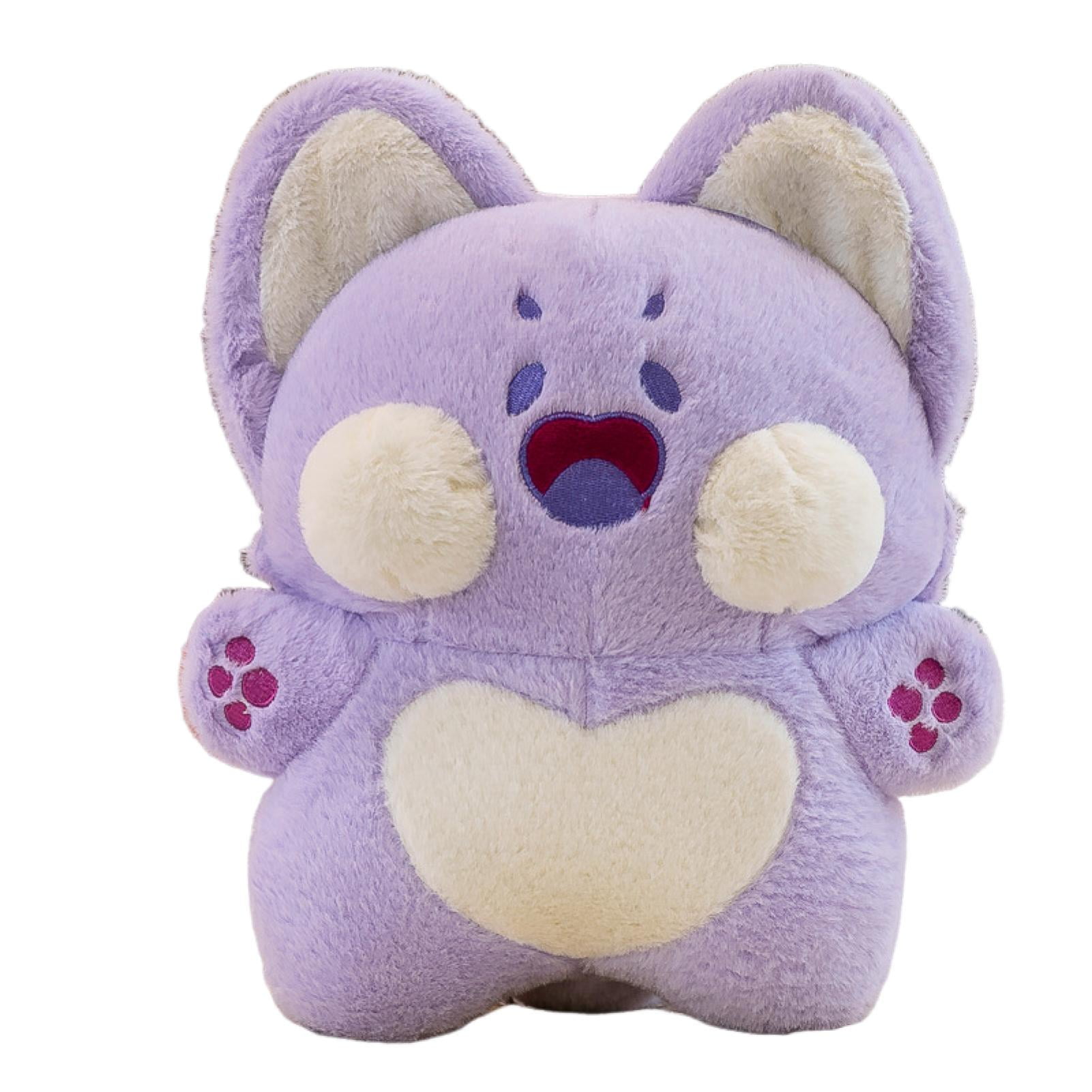 Cat Plush Toy Cute Smiling Kitten Lovely Cartoon Doll Fluffy Hugging ...