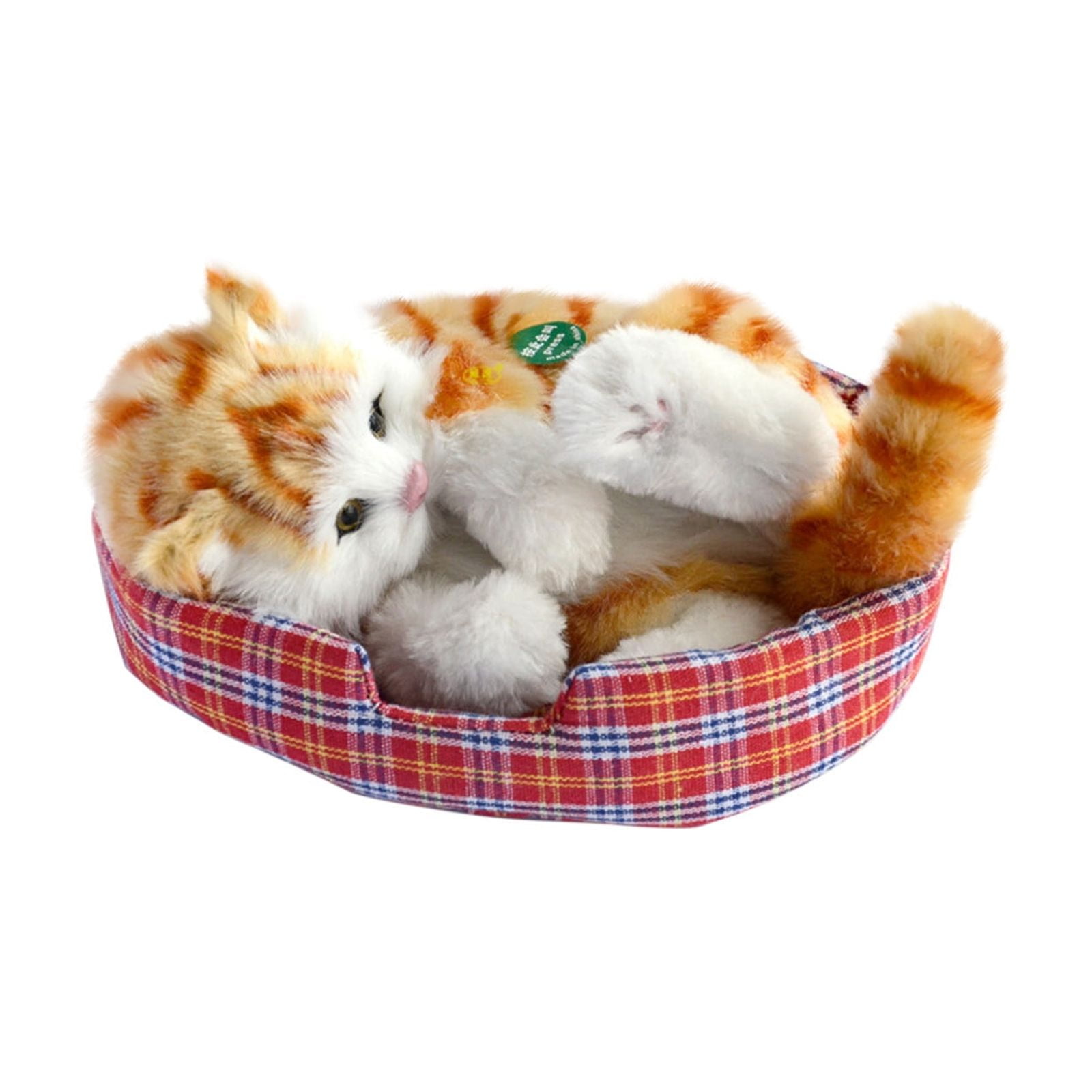 Cat Plushies Toy Cat, Furry Stuffed Animal Toy with Realistic Meowing ...