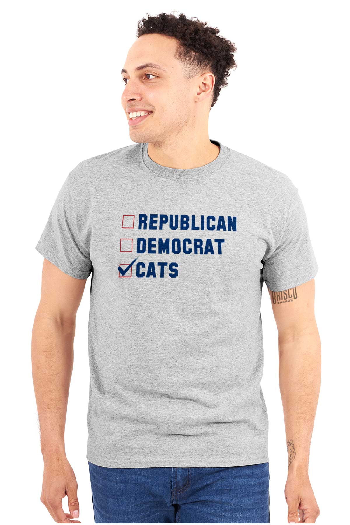 Cat Political Funny Election Politics Plus Size Crewneck Graphic Tee ...