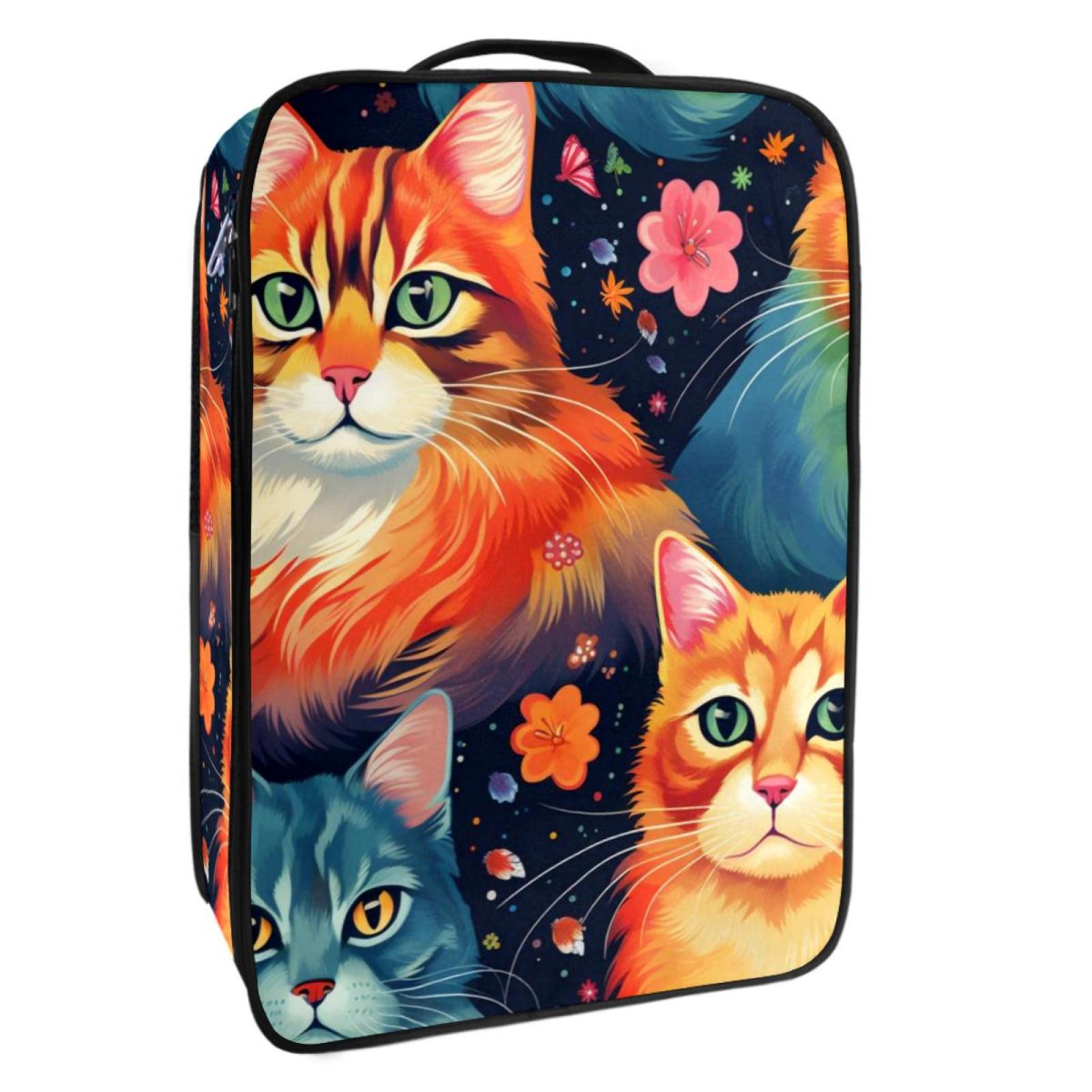 Cat Polyester Shoe Box Organizer, 23x31cm/9x12in, Closet Storage ...