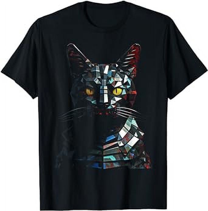Cat Polygon Fantasy Artwork - Cat Motif Animal Cat T-Shirt - Walmart.com