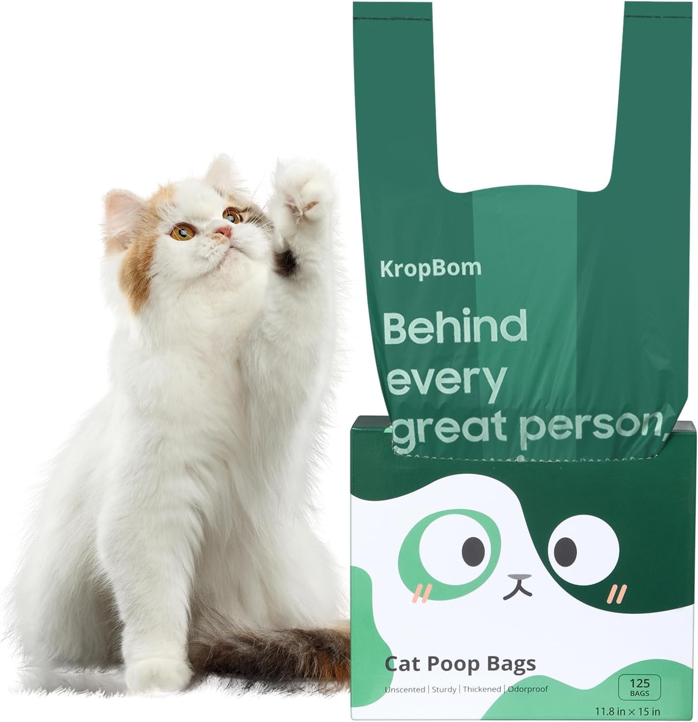 Cat Poop Bags Biodegradable Waste Disposal Bag for Kitty Pet Poop, 125 ...