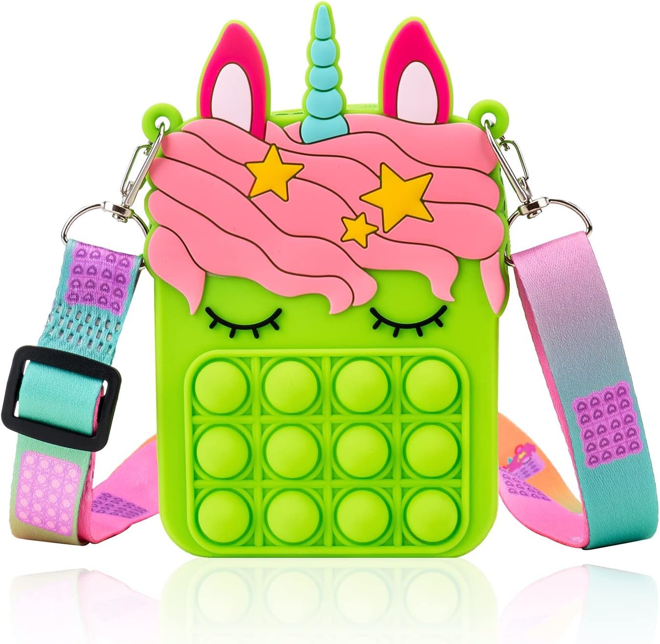 Cat Pop Fidget Toys Shoulder Bag for Girls, Pink Pop Fidgets Bag Purse ...