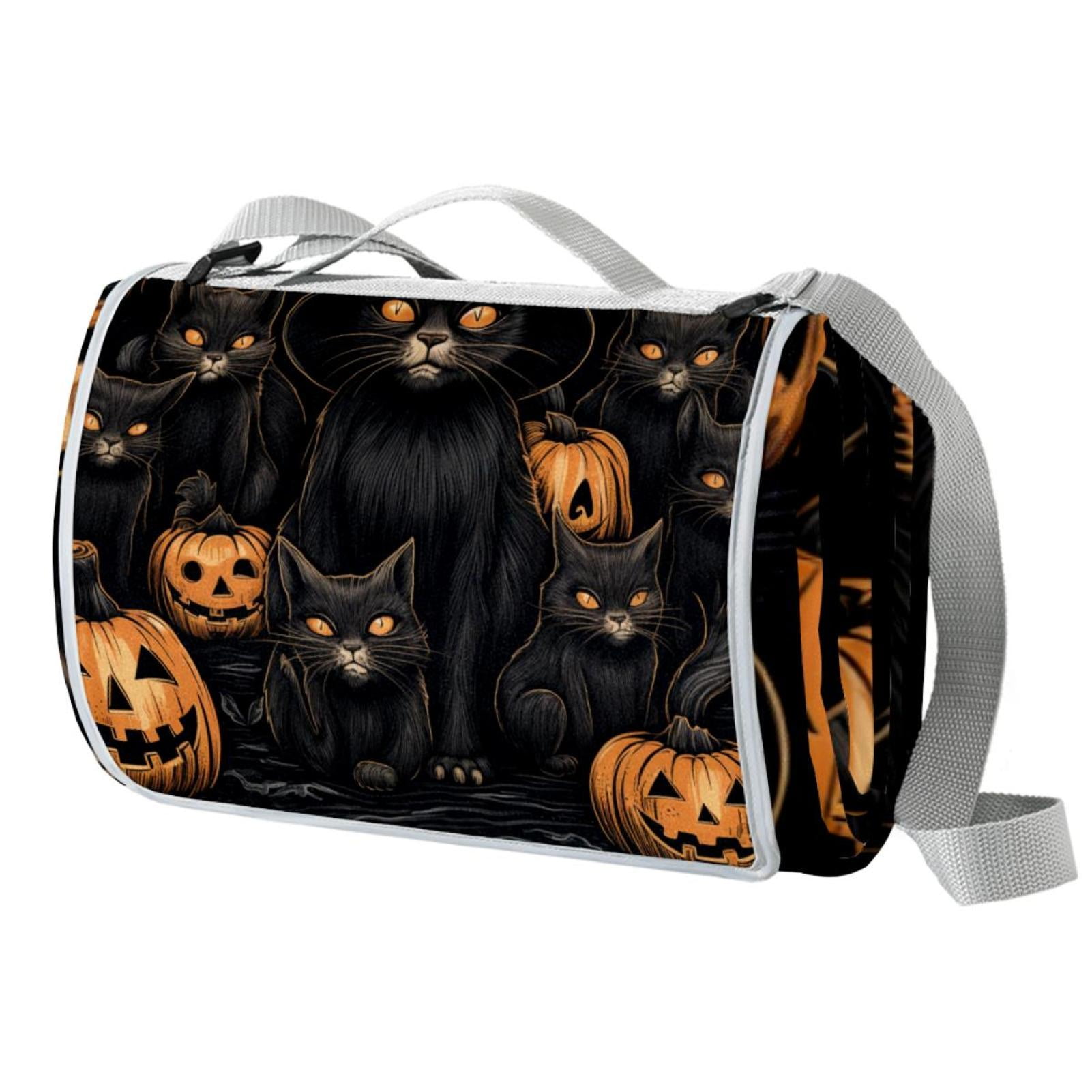 Cat Portable Canvas Picnic Blanket Waterproof Backing for Outdoor ...