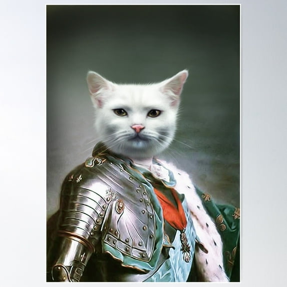 Cat Portrait - Minion Poster Wall Art, Modern Wall Decor For Living ...