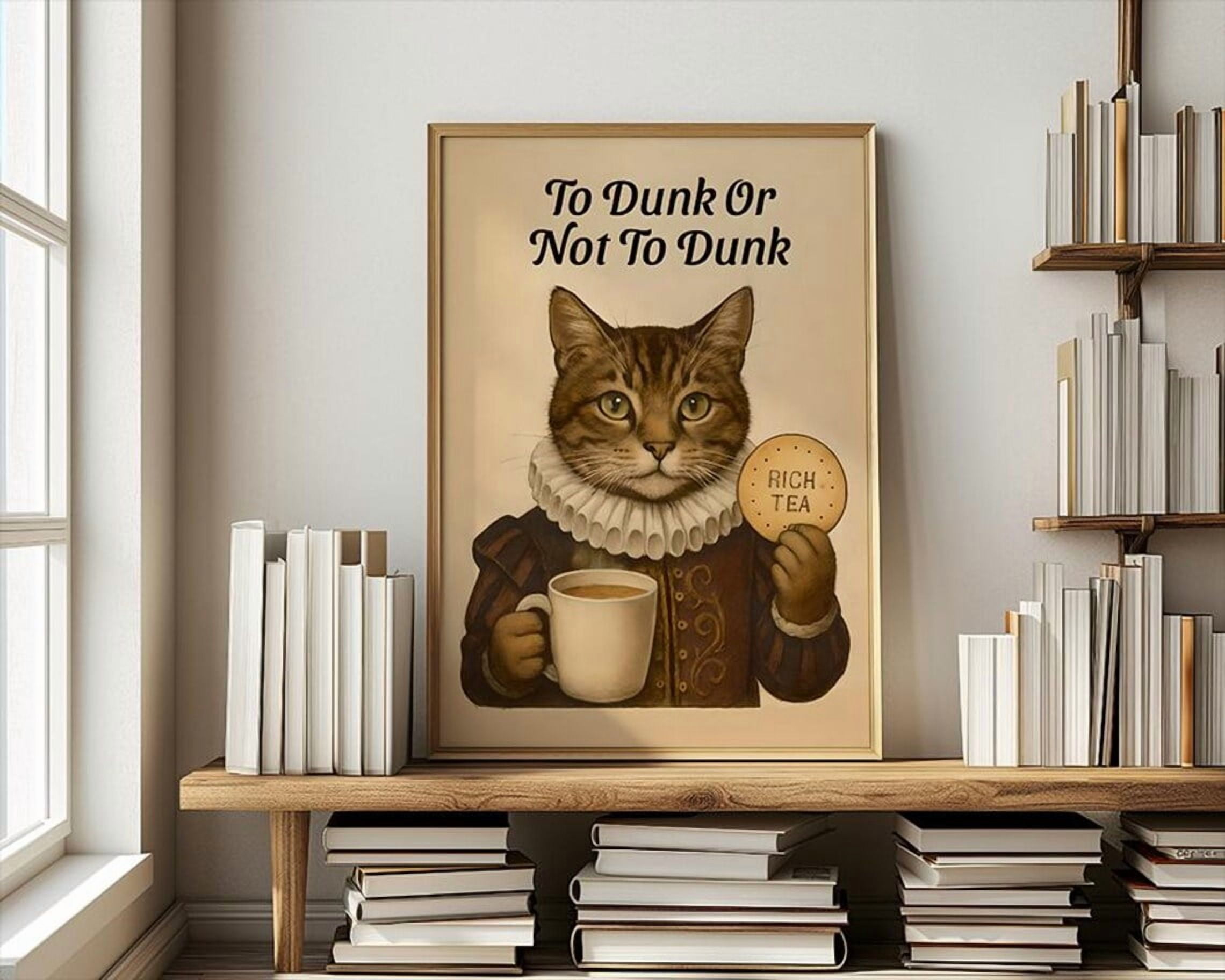 Cat Poster, Biscuit Poster, Shakespeare Poster, Tea Wall Art, Home ...