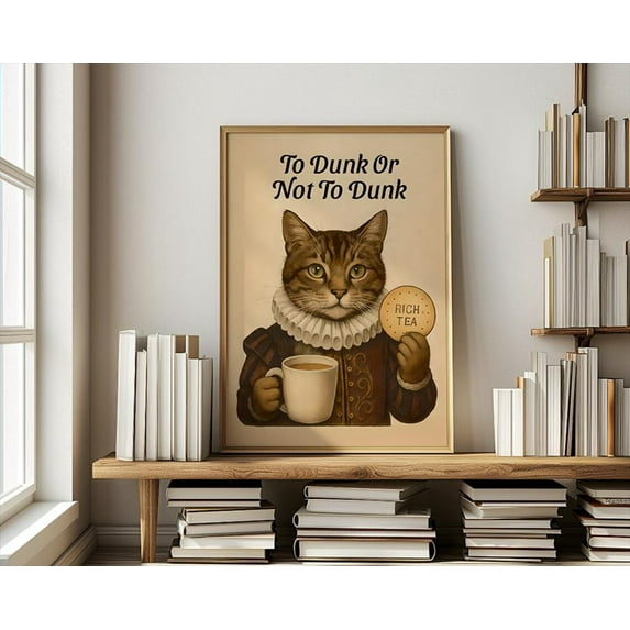 Cat Poster, Biscuit Poster, Shakespeare Poster, Tea Wall Art ...
