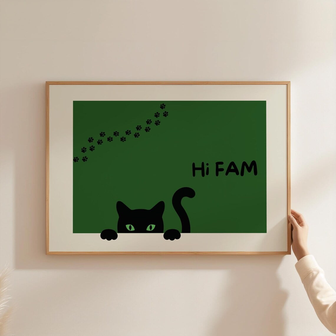 Cat Poster - Hi Fam, High Quality Cat Poster For Your Home Or As A Gift ...