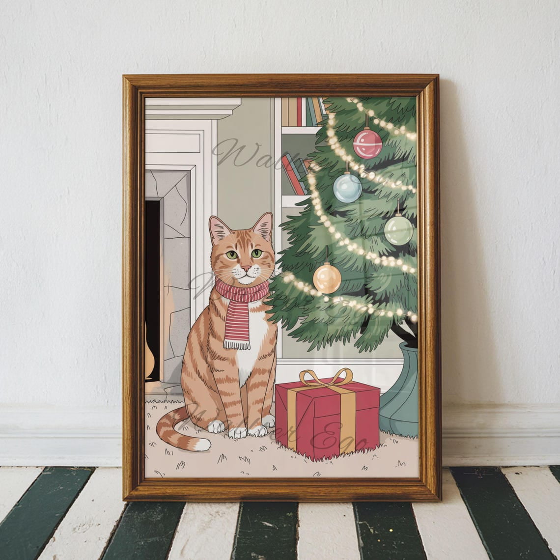 Cat Poster, Orange Cat Poster, Animal Lover Wall Art, Home Decor ...