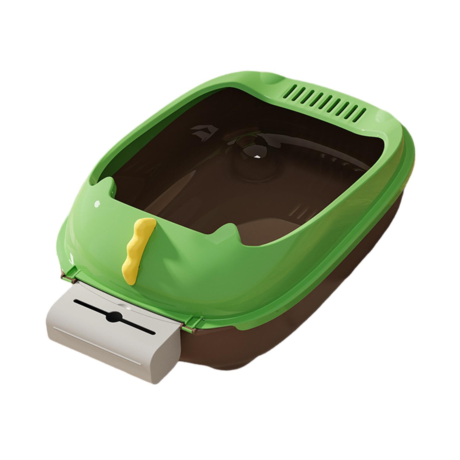 Cat Potty Toilet Large Pan Cage Litter Pan Splashproof Pet Litter Tray ...
