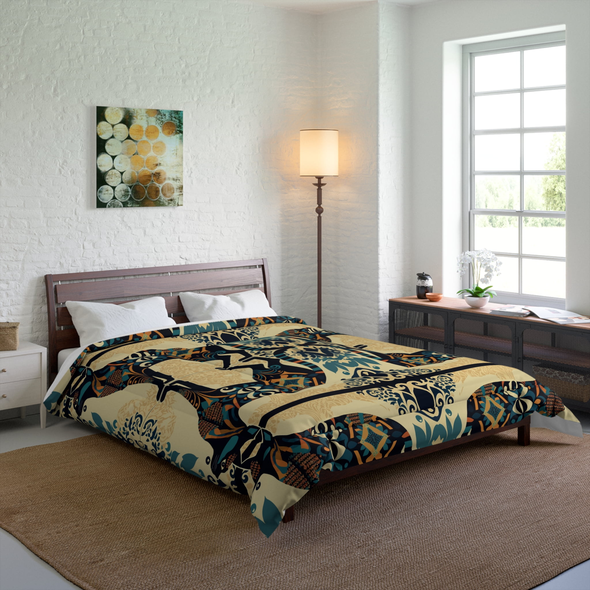 Cat Print Comforter | Abstract Comforter | Cat Blanket - Walmart.com