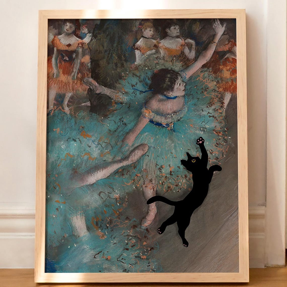 Cat Print Famous Painting Degas Art Painting Funny Poster Gift Vintage ...