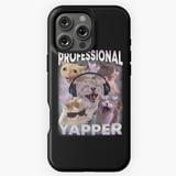 Cat Professional Yapper Funny Meme Pet iPhone Case 11 12 13 14 15 16 17 ...