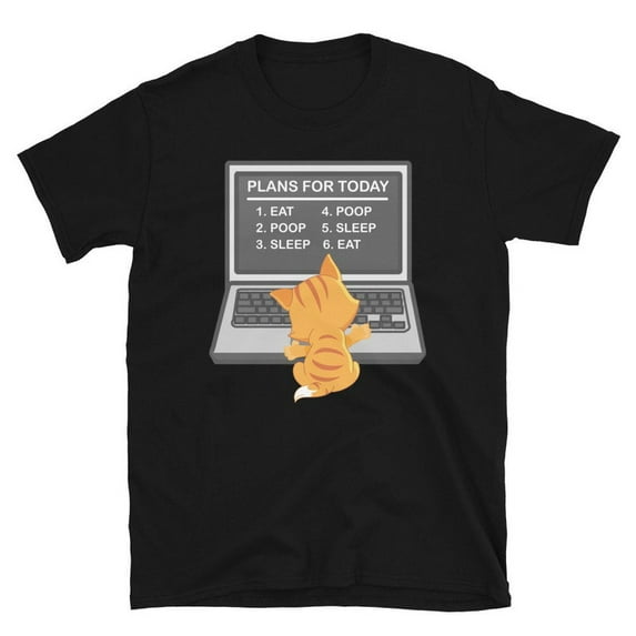 Cat Programmer Plans For Today Funny Coding Developer Cat Humor Shirt ...