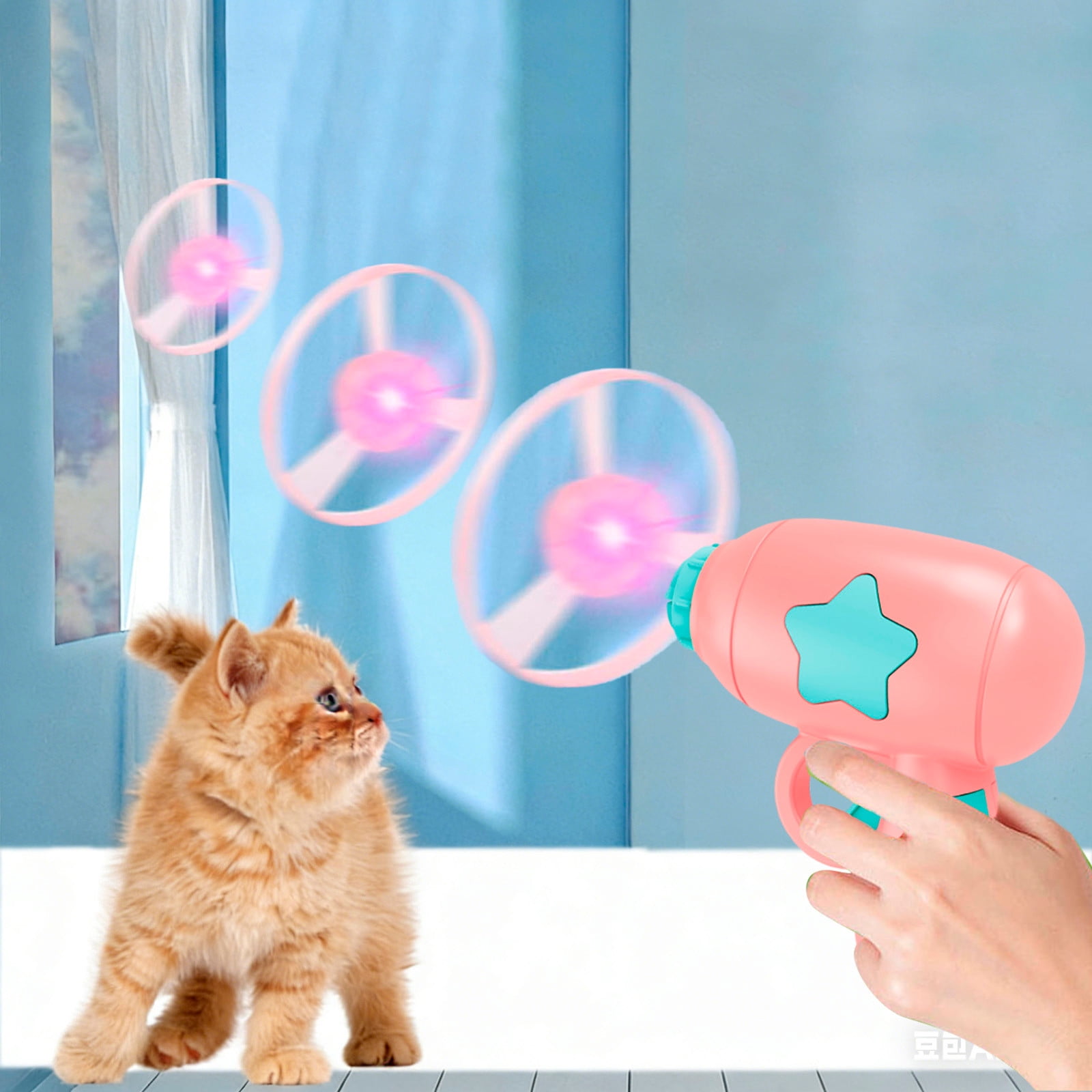 Cat Propeller Flying Toy with Colorful Propellers Interactive Tracking ...