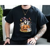 Cat Pumpkin T-shirt Halloween Floral 90s Haunted Season Cute Gift, for ...