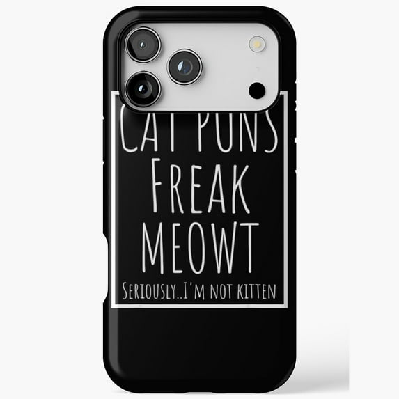 Cat Puns Freak Meowt Funny Protective Cover for iPhone 11 12 13 14 15 ...