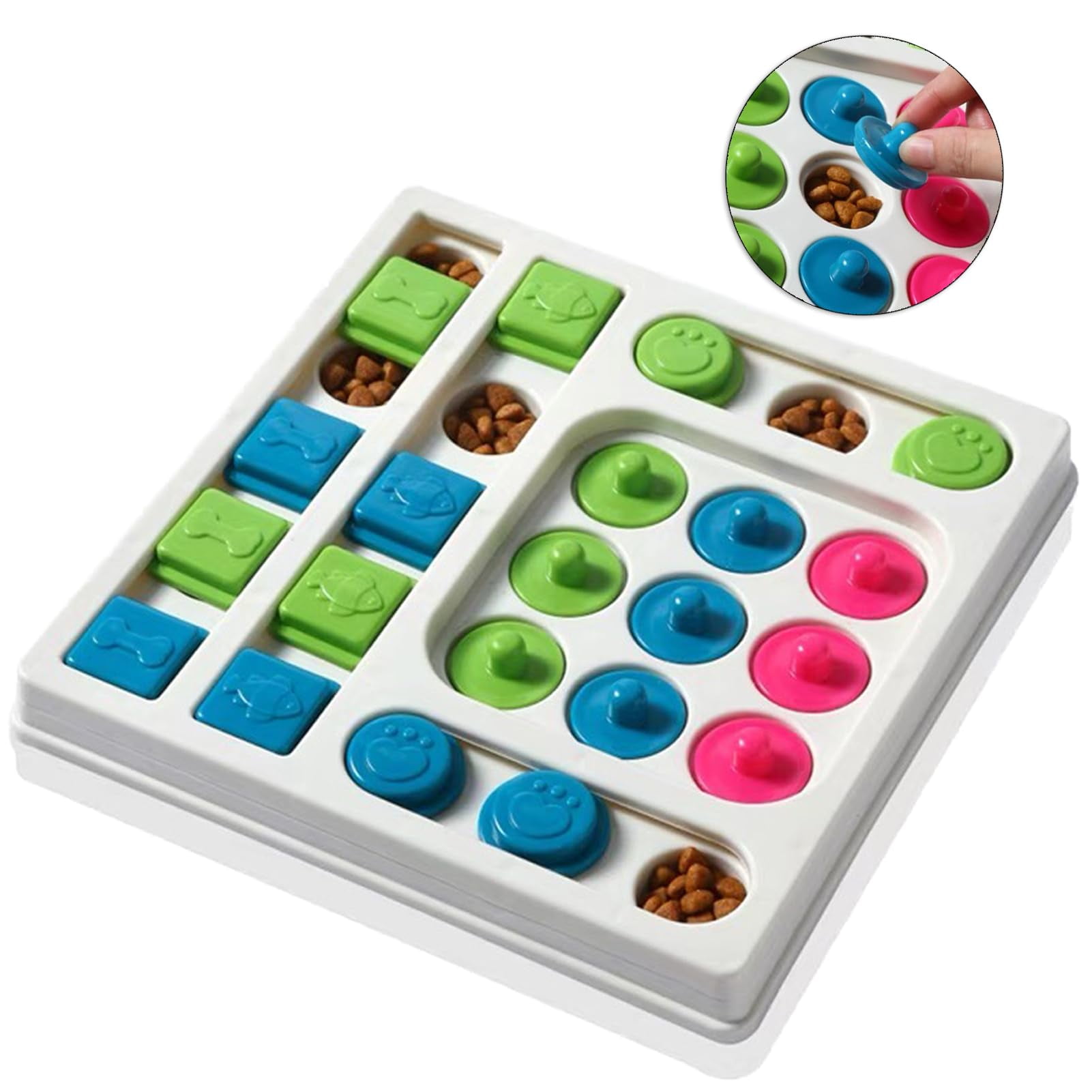 Cat Puzzle Feeder ，Cat TGF4 Puzzle Toy ，Interactive Cat Slow Feeder ...