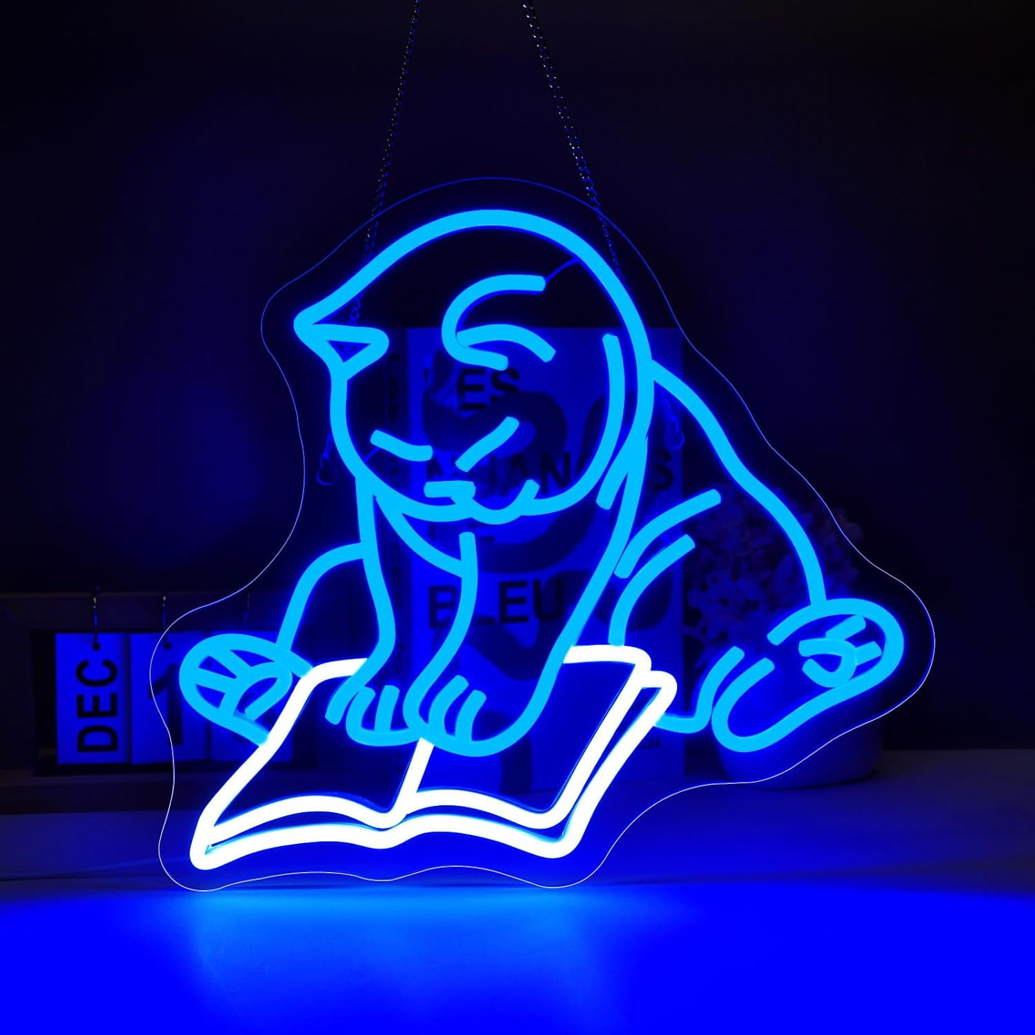 Cat RXIULINding Book Neon Sign Led XIULIN Up Signs for Wall Decor Usb ...