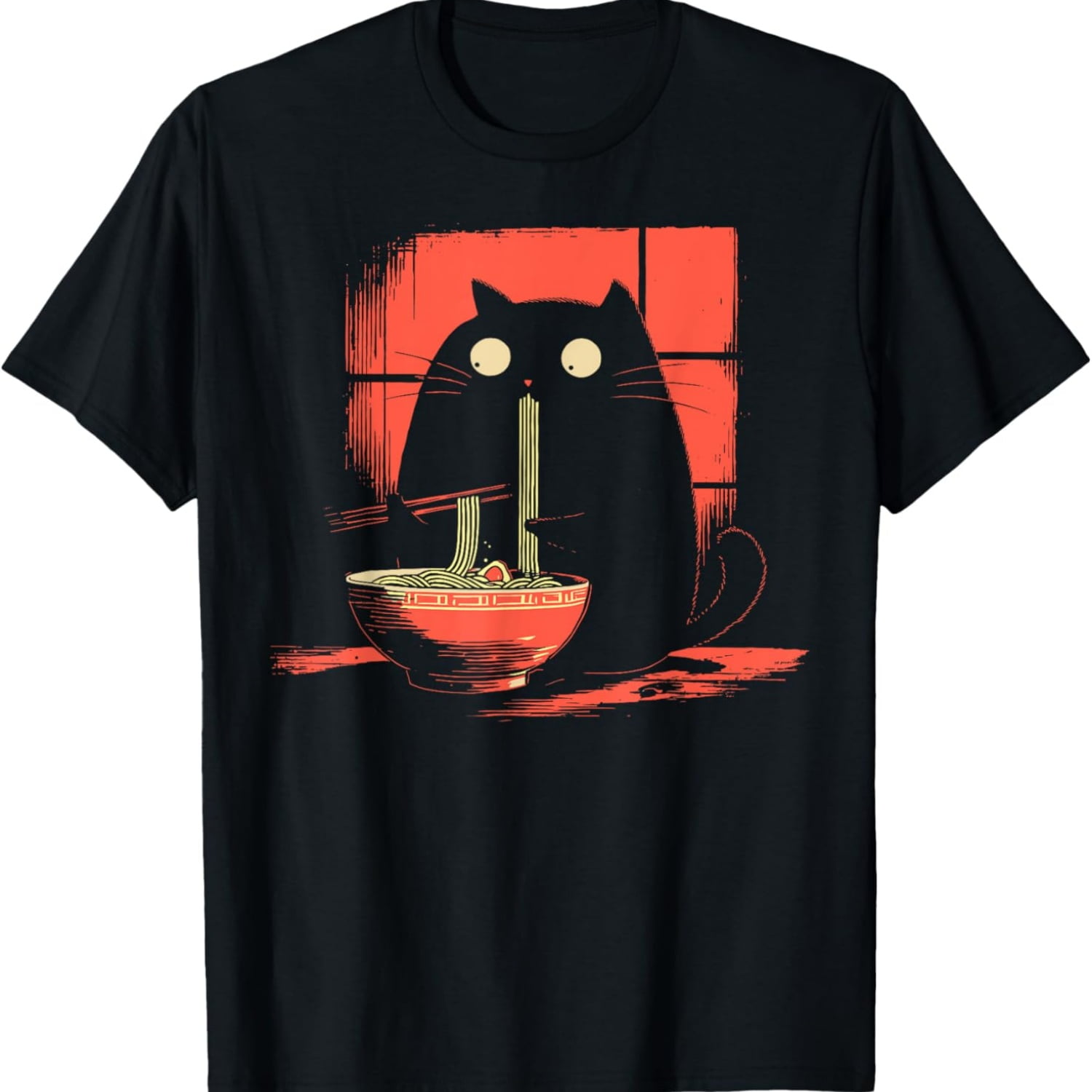 Cat Ra anese Funny Graphic Tees Kawa Cat Anime Gif T-Shirt - Walmart.com