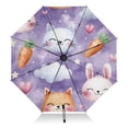 Cat Rabbit Cloud Pattern Umbrella Folding Sun Umbrella Travel Auto Open ...