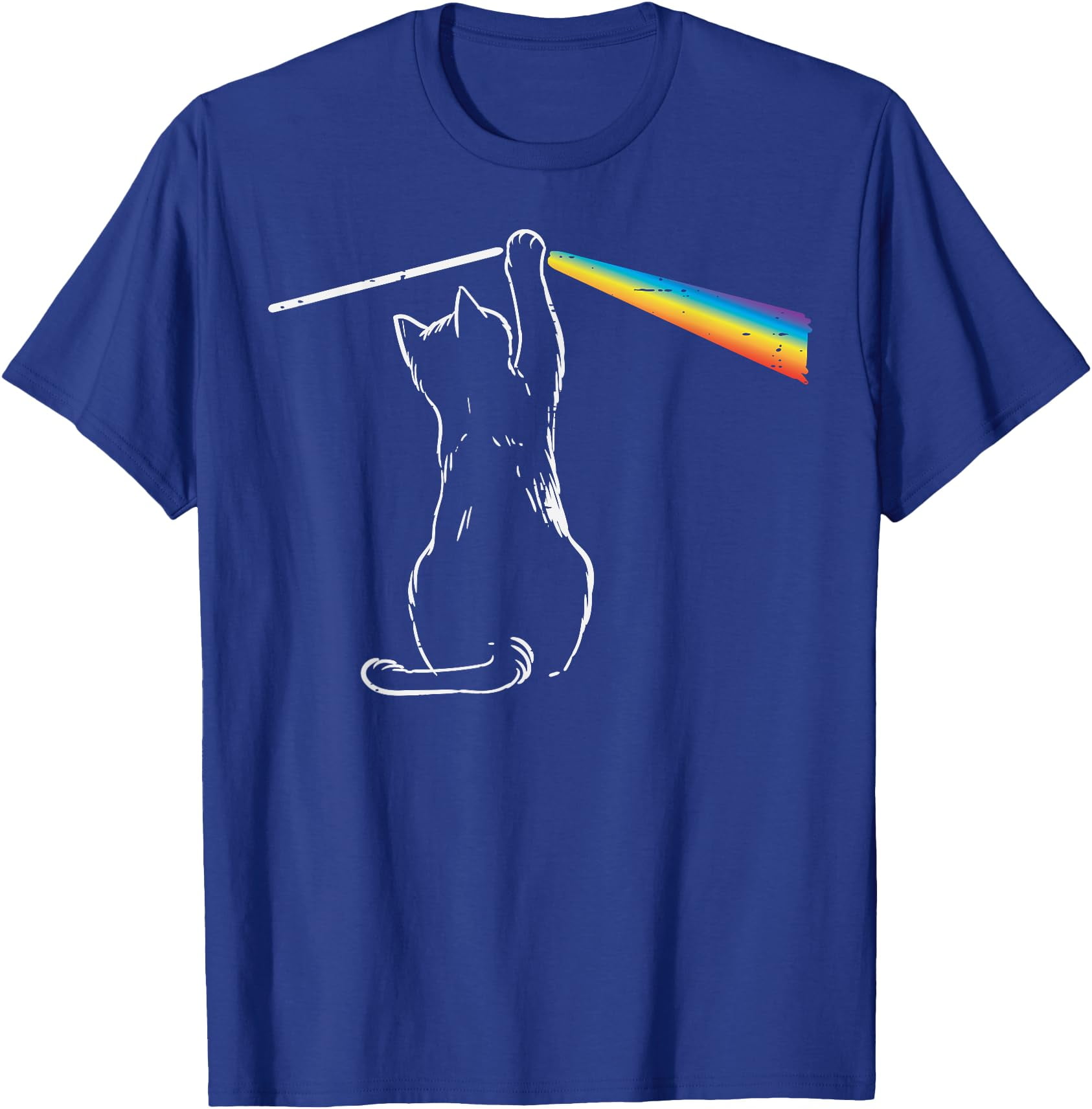 Cat Rainbow Light Cool Prism Science Spectral Unisex T-Shirt for Men ...