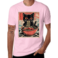Cat Ramen Japanese Funny Graphic Tees Kawaii Cat Anime Gifts T-Shirt ...