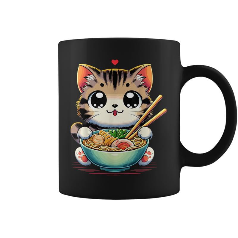 Cat Ramen Noodles Anime Kawaii Japanese Cat Coffee Mugs - Walmart.com