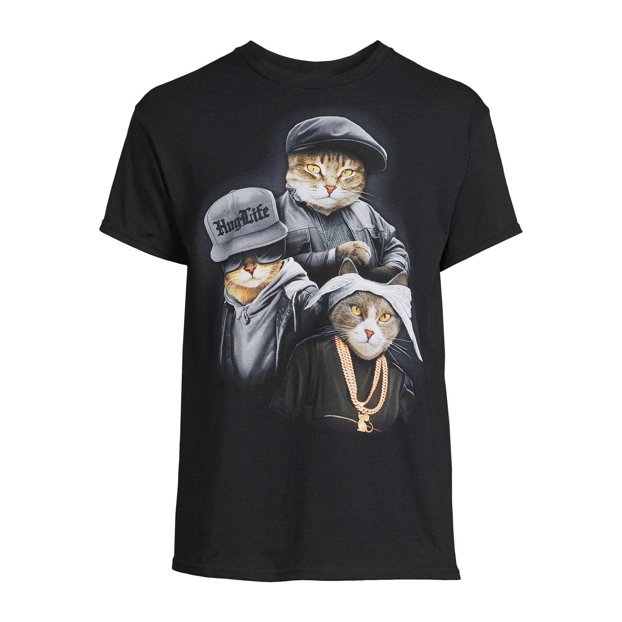 Cat Rapper Trio Graphic Tee - Walmart.com