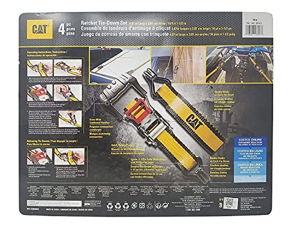 Cat Ratchet Tie Down Set 16 ft x 1-1/2 in - 4 Pack - Walmart.com